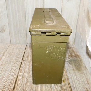 Vintage Army Storage Box, Metal Army Box, Vintage Home Decor, Storage ...