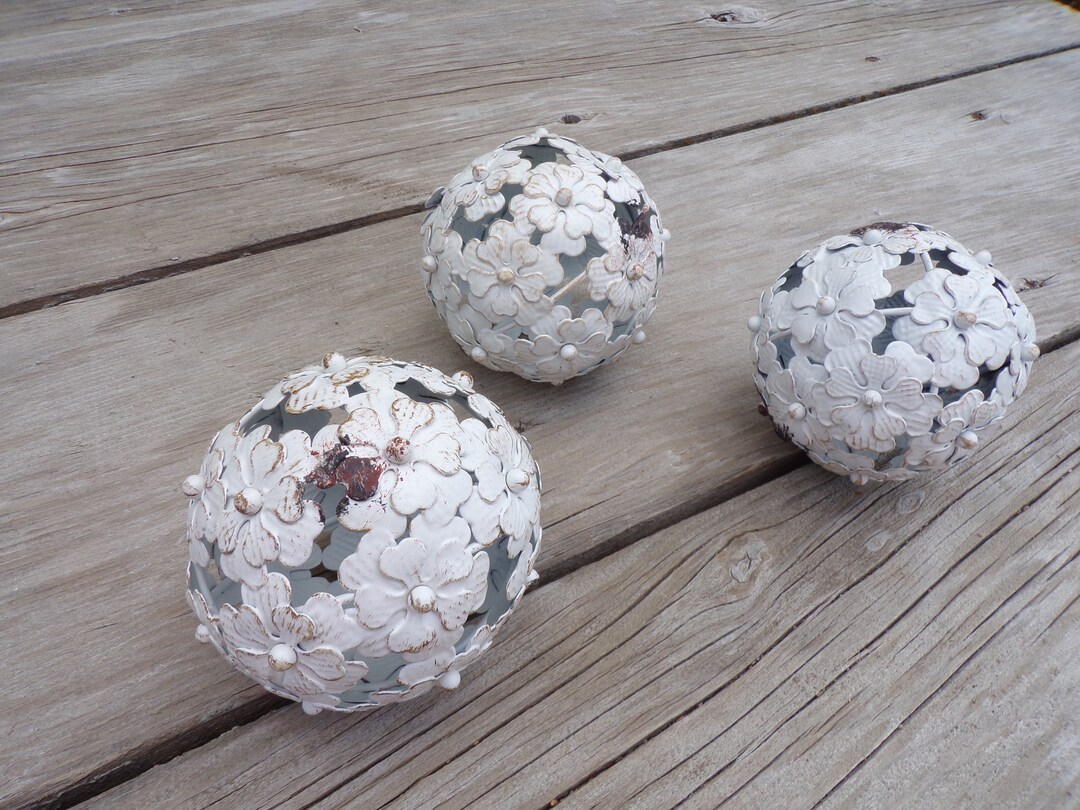 Flower Metal Balls, Filler Flower Metal Ball, Bowl Fillers, Metal Home ...