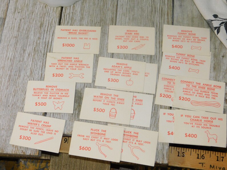 Operation Game Playing Cards Doctor and Specialist's | Etsy