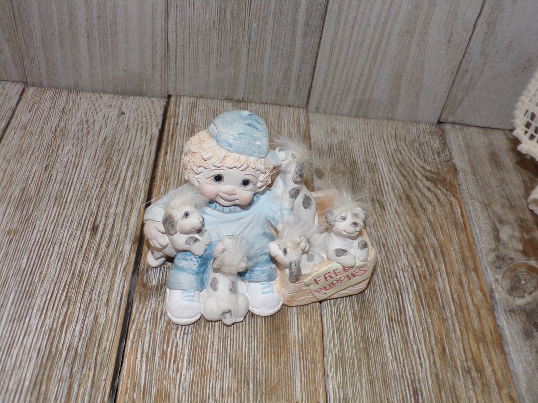 Dreamsicle Figurine Free Puppies, Boy W Free Puppies, Collectable ...