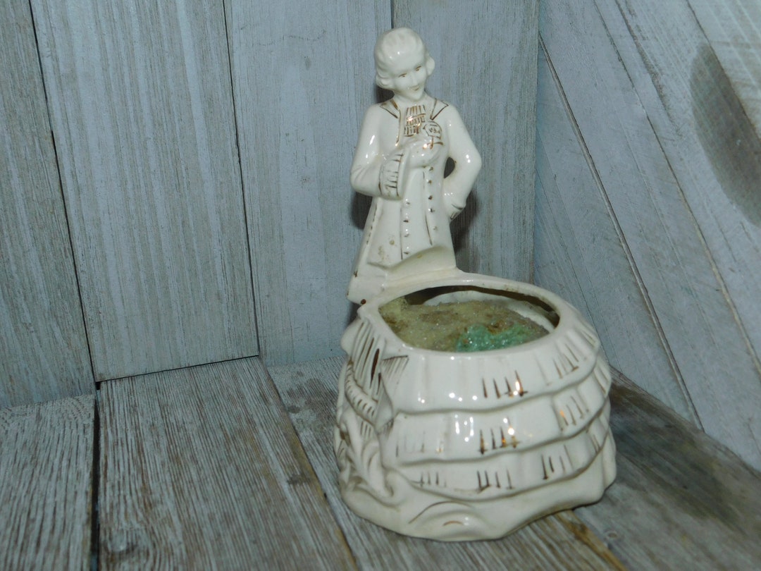 PLANTER Victorian Gentleman, Vintage Planter, Man Planter, Vtg Home ...