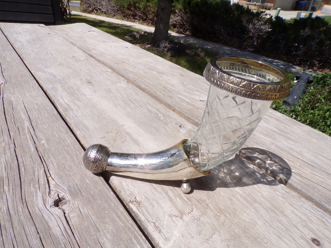 Cornucopia Thanksgiving Silver Plated Glass, Thanksgiving Decor, Fall ...