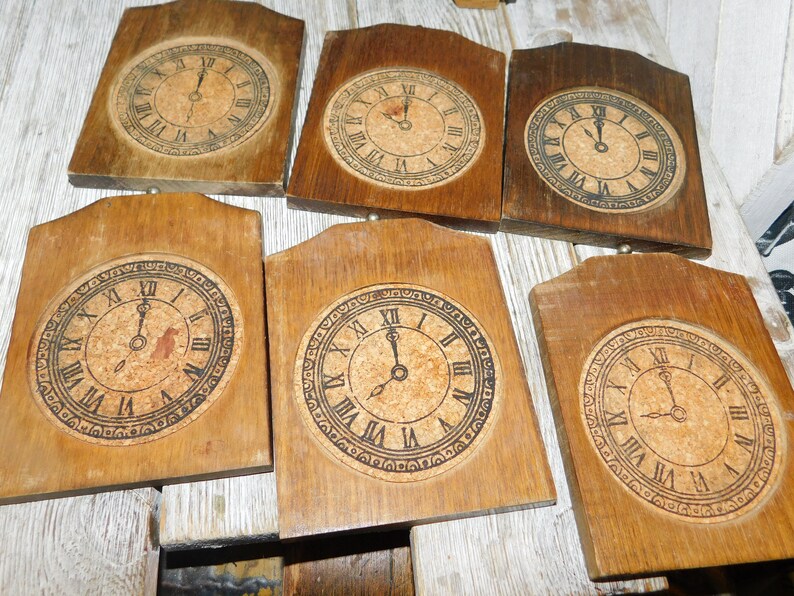 Clock Coaster, Coasters for Table, Kitschy Vintage Home Decor, Clock ...