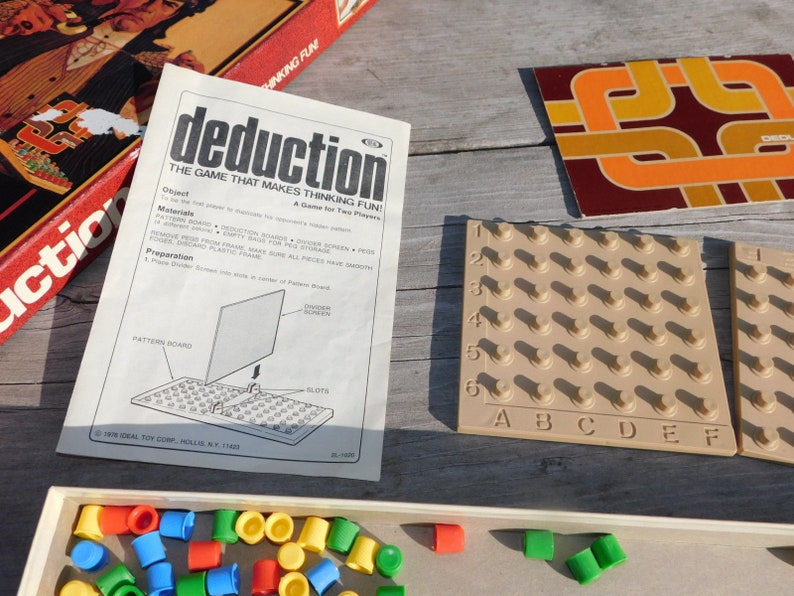 Deduction the Game That Makes Thinking Fun 1976 Ages 8 and - Etsy