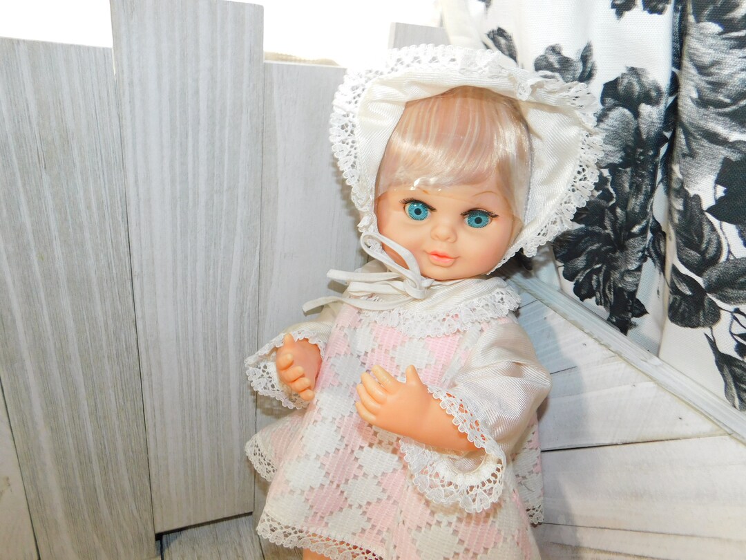 Vintage Rare Music Box Rocking Baby Doll Musical Doll Vtg Doll, Blonde ...