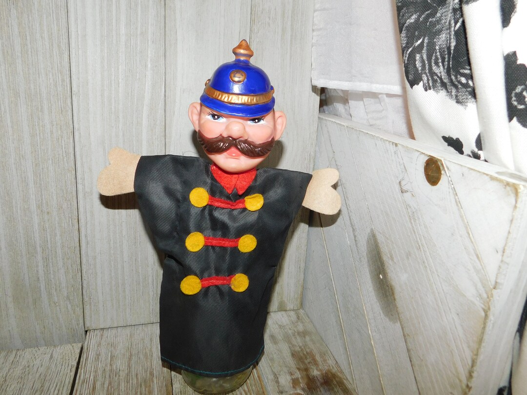 Cop Hand Puppet, Hand Puppet, Toy Puppet, Puppet Show, Vintage Toys ...