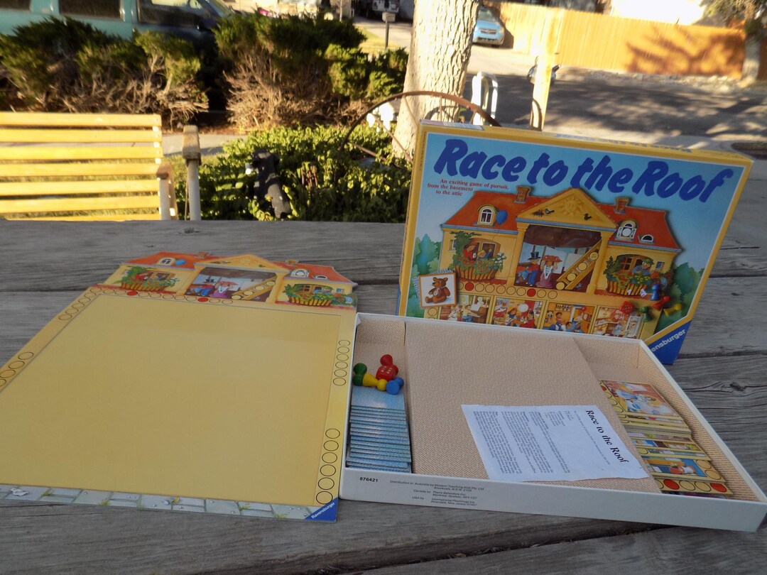 RACE to the ROOF Board Game, Children Board Game, Family Game Night ...