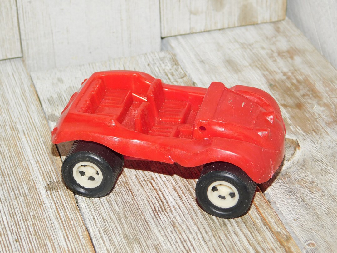 Vintage Red Plastic Toy Car, Vintage Toy Car, Plastic Toy Car, Vintage ...