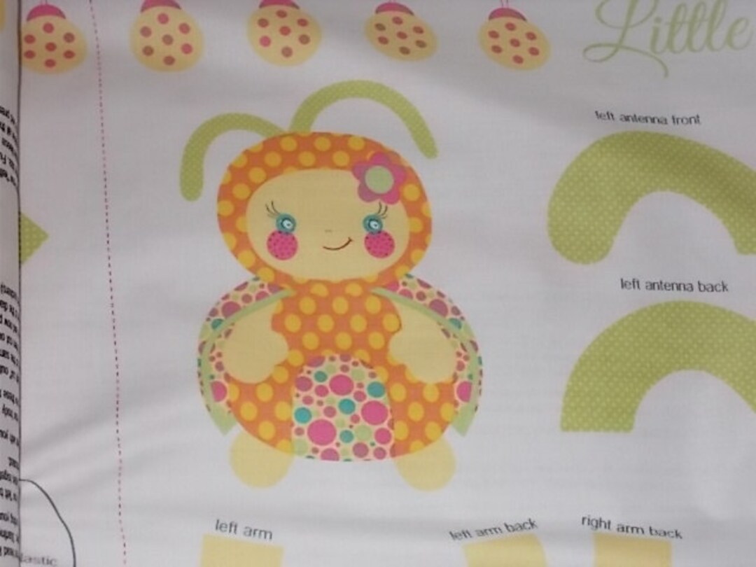Lola Lady Bug Cut N Sew Toy Panel New, Cut N Sew, Sewing, Pillow Panel ...