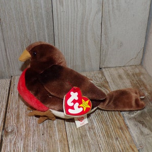 Ty Stuffed Early Robin Bird Plush, Vtg Stuffed Animals, Small Plush ...