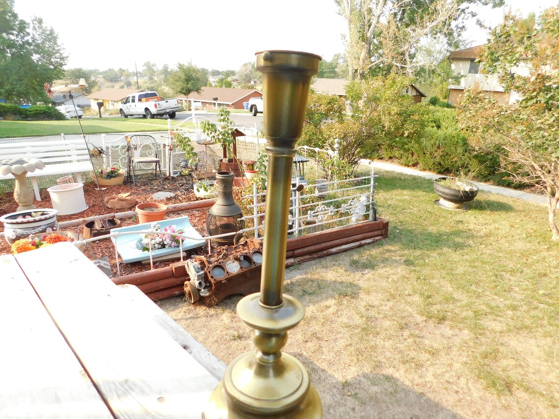 Vintage Tall Torchier Torch Brass Floor Lamp Vintage Lamp - Etsy