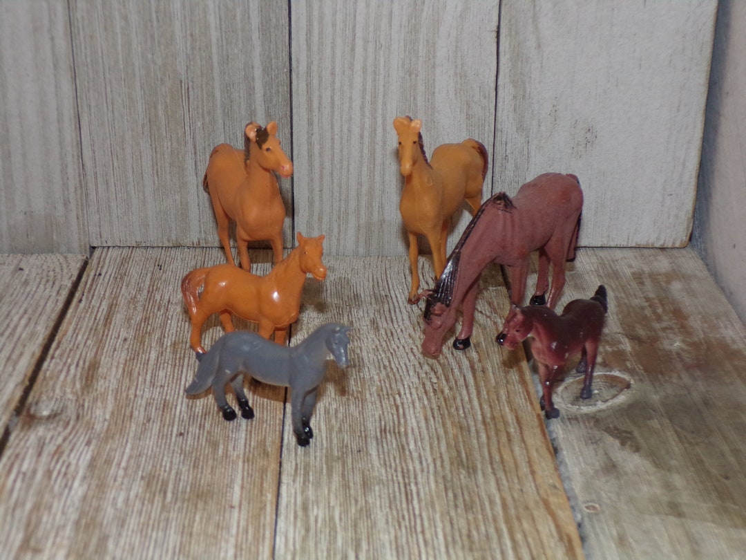 Vtg Toy Plastic Horse, Horses YOUR CHOICE LISTING Brown Plastic Horse ...