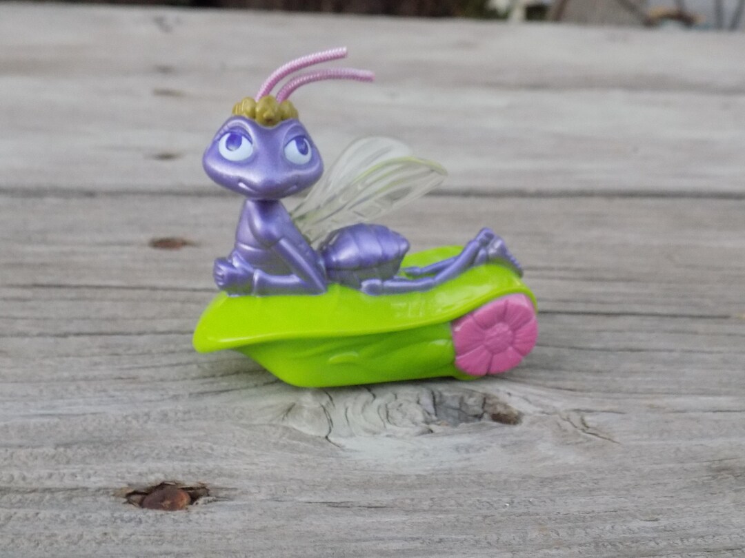 A Bugs Life Mcdonald's Happy Meal Toy Flik on A Leaf Wind up Queen Ant ...