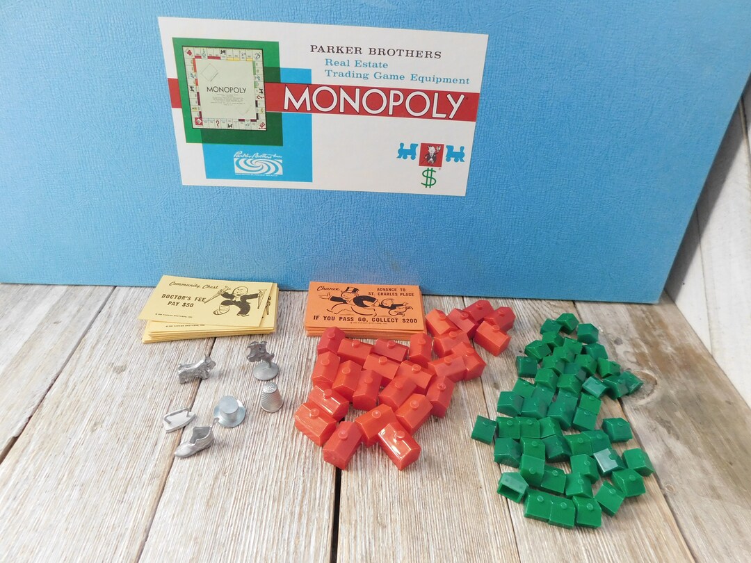 Monopoly GAME PARTS, Replacements, Monopoly Pawns, Houses, Motels ...