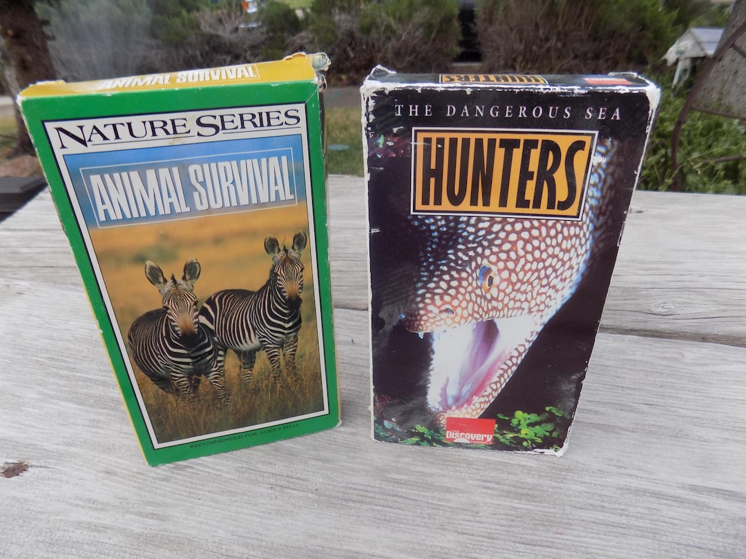 VHS Natures Series Animal Survival, Dangerous Sea Hunters, Educational ...
