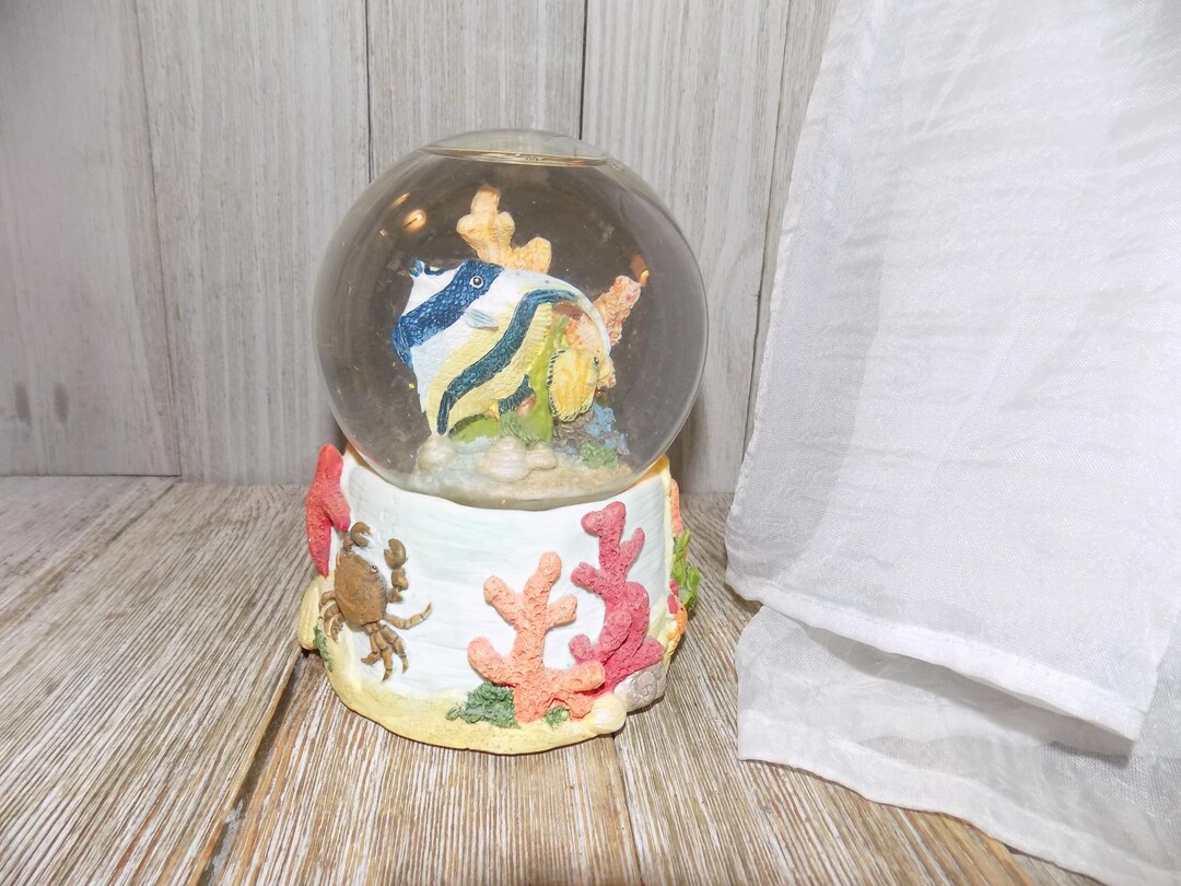 Snow Globe Angel Fish, Music Box, Fish, Nautical Decor, Memories, Gift ...