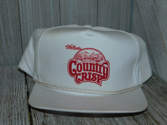 Vintage Country Crisp Baseball Cap, White and Red Ba… - Gem