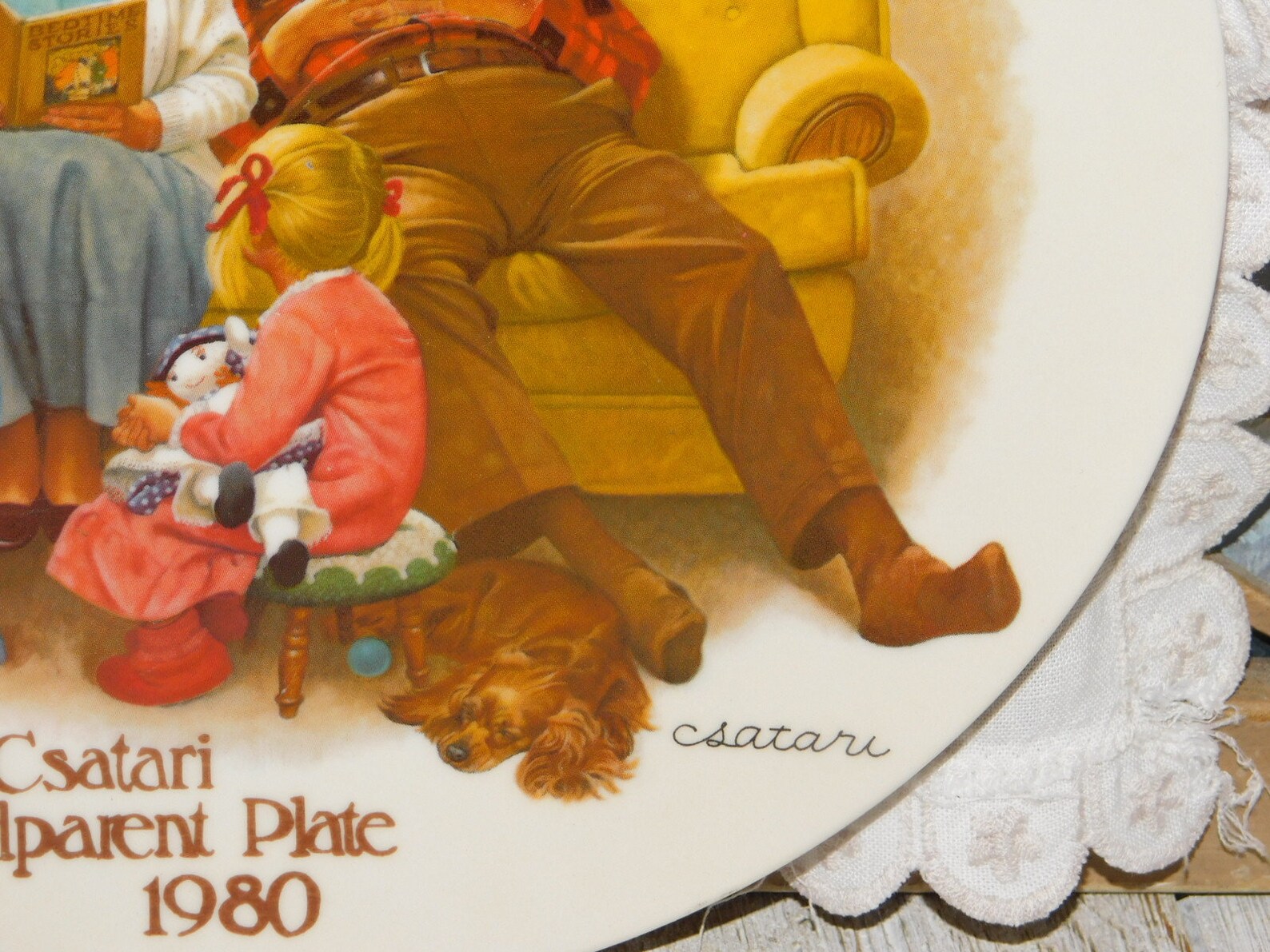 The Csatari Grandparent Plate 1980 Satari, Bedtime Story Vtg ...