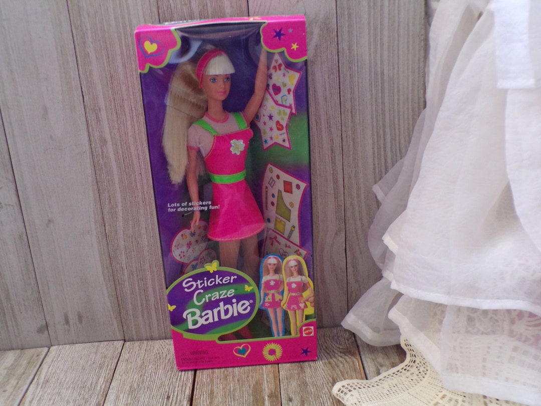 Mattel Sticker Craze Barbie Doll With Stickers 1997 #19224, New Old ...
