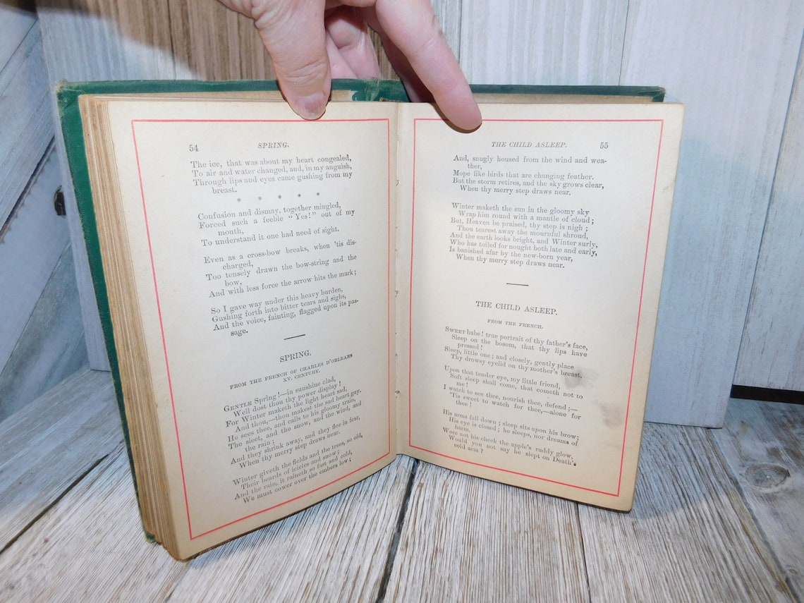 Antique Long Fellow Book 1800s. Voices of the Night Ballads - Etsy