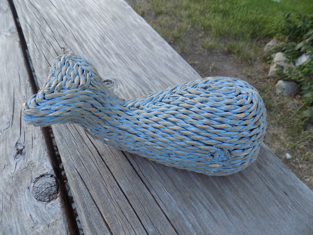 Whale Wicker Whale, Nautical Kitschy, Blue Whale, Wicker Home Decor ...