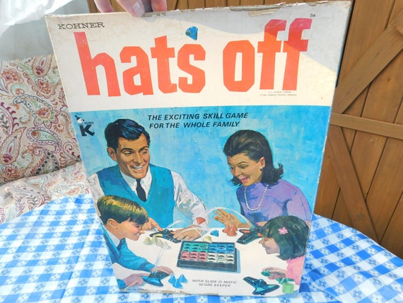 Vtg Hats Off Game Board Hats Off instructions GAME BOARD | Etsy