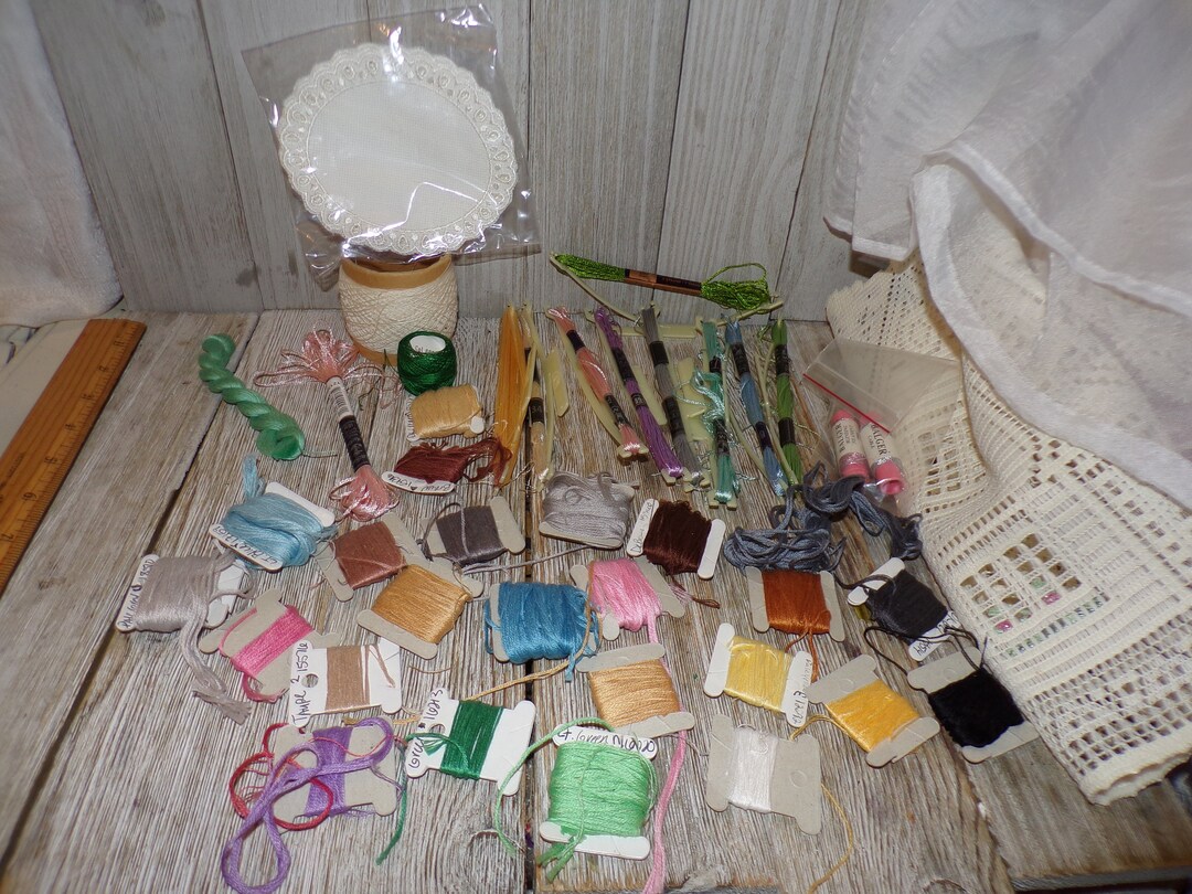 Vtg Embroidery Thread, Needle Work Thread, Craft Thread, Panels to ...