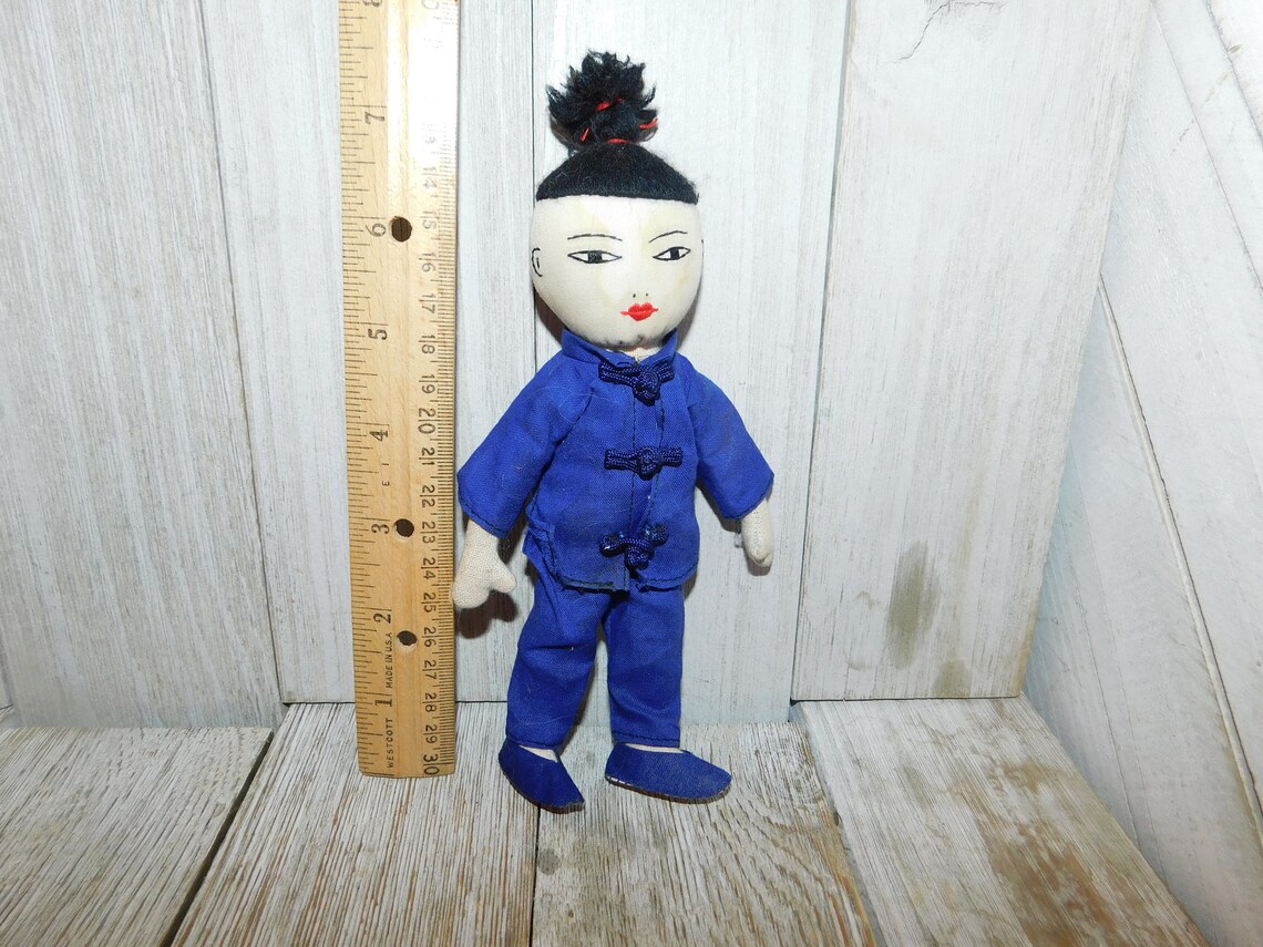 Vintage Asian Cloth Doll Vintage Cloth Doll Vtg Small Doll - Etsy