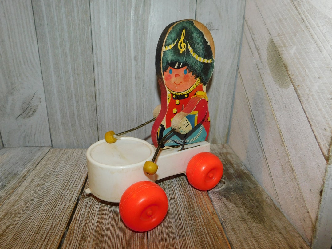 Vintage Fisher Price Pull Toy Drummer Boy 1967, Vtg Pull Toys, Vtg ...