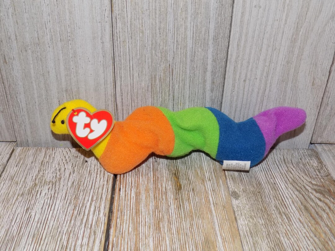 Ty Tiny Worm, Toy Worm, Vintage Stuffed Animals, Tiny Ty Stuffed Worm ...