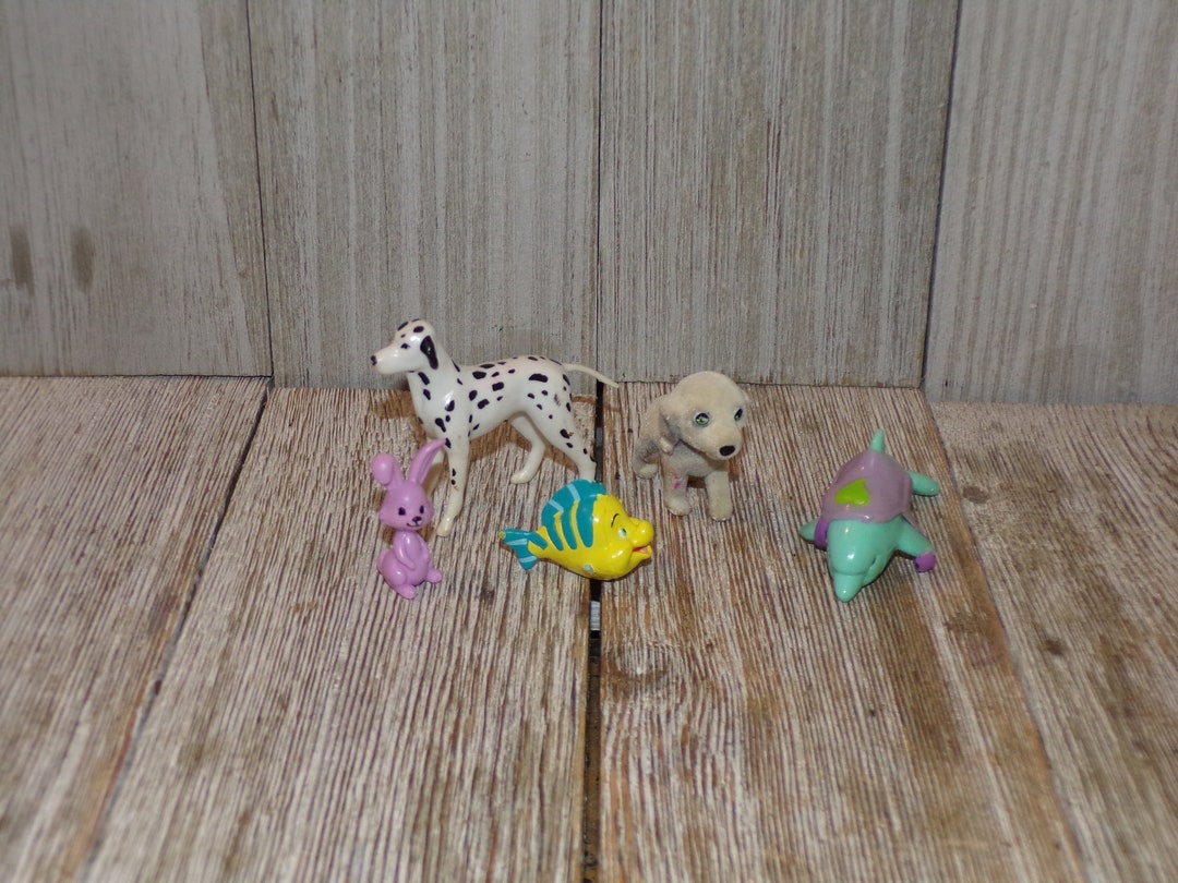 Vtg Polly Pocket Pets, Vtg Toy Pets, Dolphin, Stripped Fish, Bunny ...