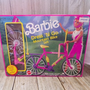 Barbie Dress N Go Mountain Bike Set W 2 Helmet 1991, Barbie Bike Set, W ...