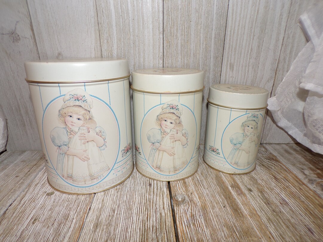 AMY Tin Canister Jan Hagars 1987 Vintage the BJ Company Amy Tin Can ...