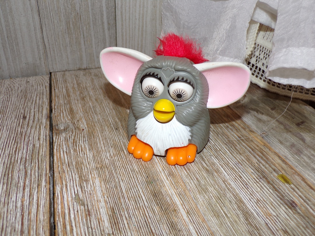 Furby Small Plastic Furby 1998 Toy Furby Gray White Furby Vtg Toys ...
