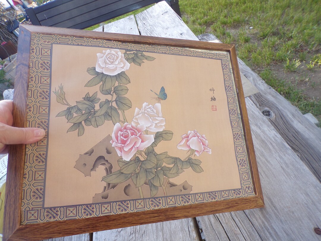 Asian Flower Print Floral Asian Print Flowers,asian Home Decor ...