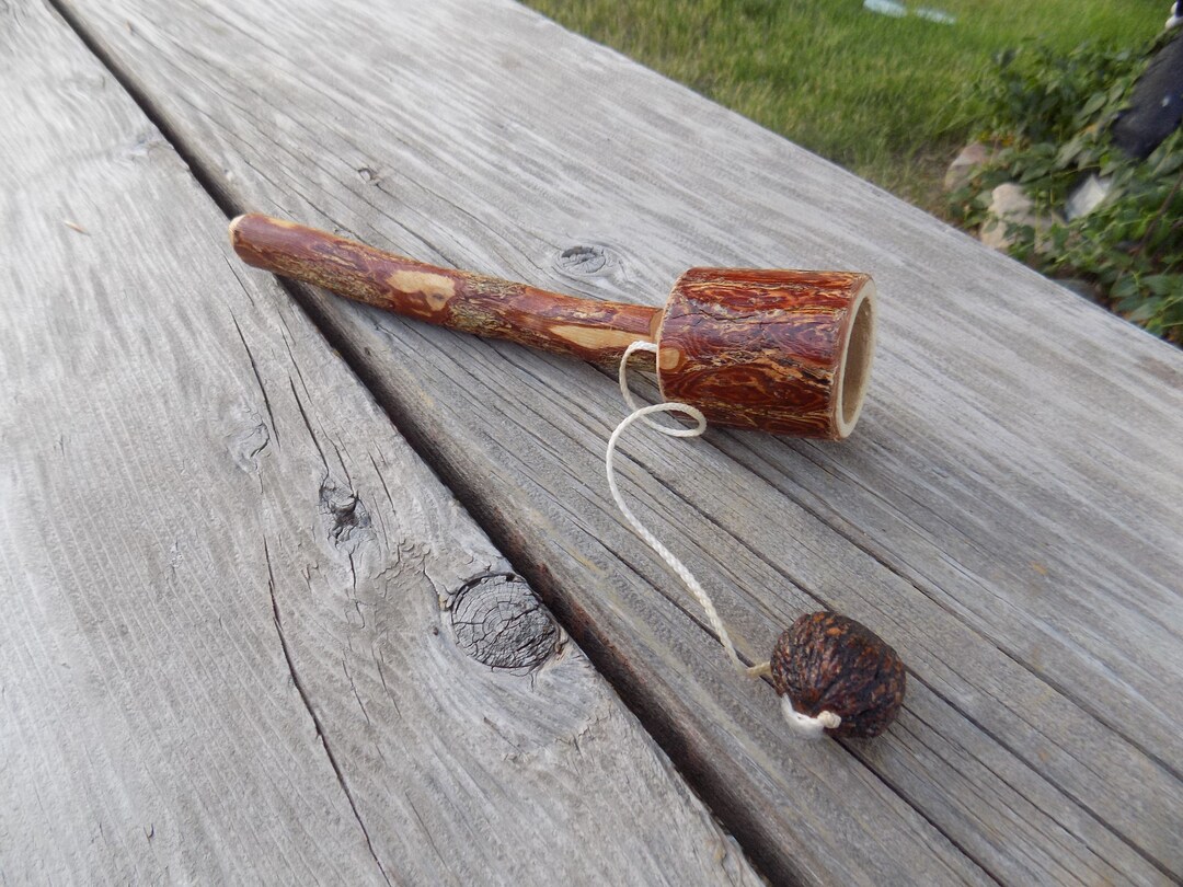 Catch Ball Toy, Ball Wood Toy, Vintage Toy, Log Toy, Memories, Gift ...