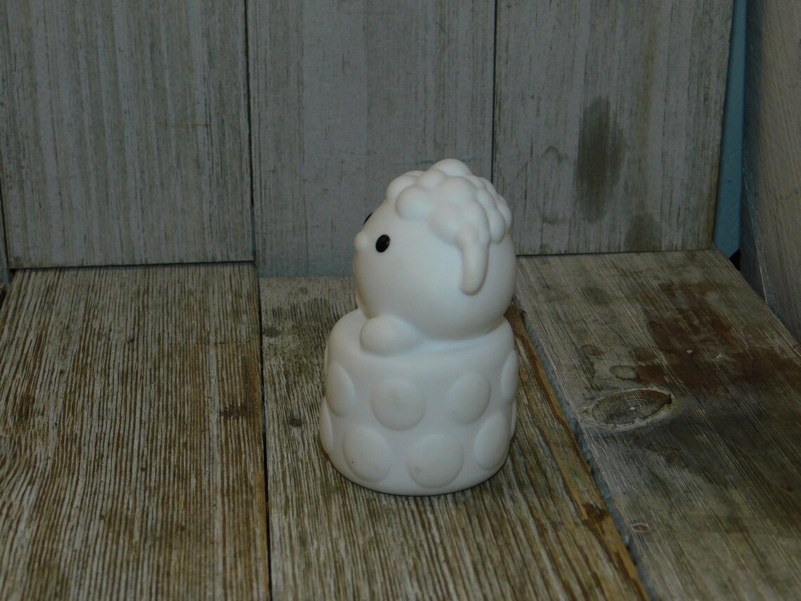 Vintage Little Rubber Toy White Sheep Farm Animal Ark - Etsy