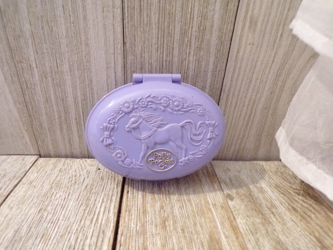 POLLY POCKET Palomino Pony Compact NO Figures 1995 Bluebird Vintage ...