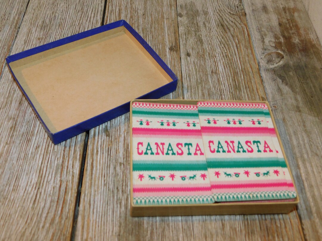CANASTA Card Deck, 108 Cards, Card Deck in Divided Box, Vintage Family ...