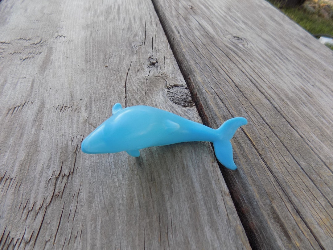 Plastic Blue Dolphin Toy, Sea Life, Zoo Animal, Cake Topper, Memories ...