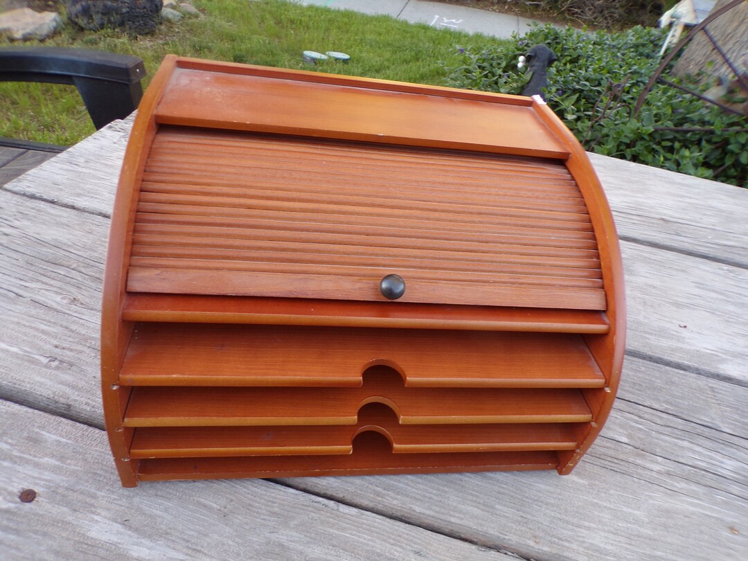 Roll Top Desk Organizer Desk Office Organizer Paper Holder Farmhouse ...