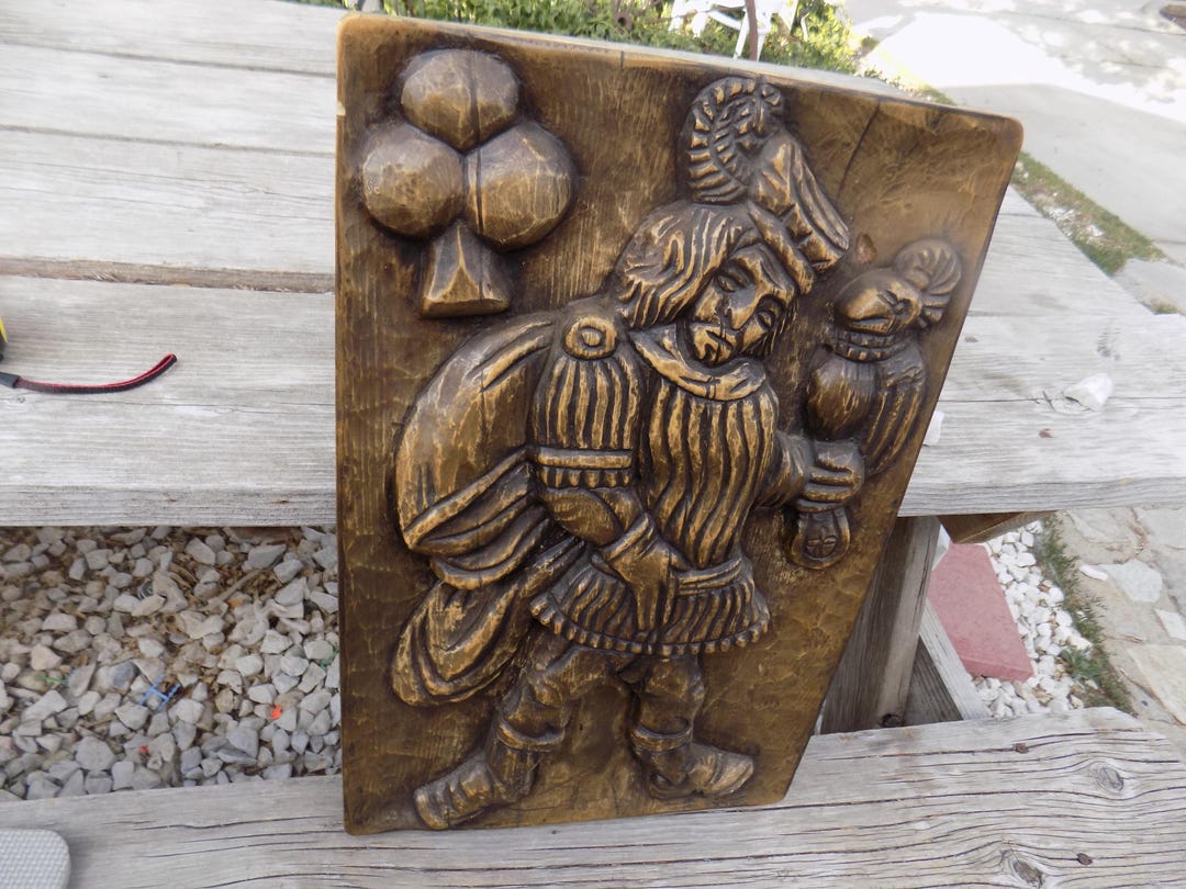 MCM Gothic JACK of CLUBS Medieval Faux Panel 1960s, Joker, Unique Funky ...