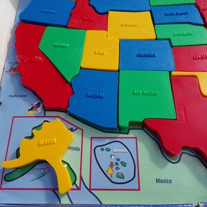 United States Magnet Map Game PIECES ONLY, 1992 Magnet Game ...