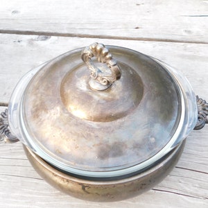 Silver Pyrex Serving Dish Silver Pyrex Casserole Dish Silver Dish ...