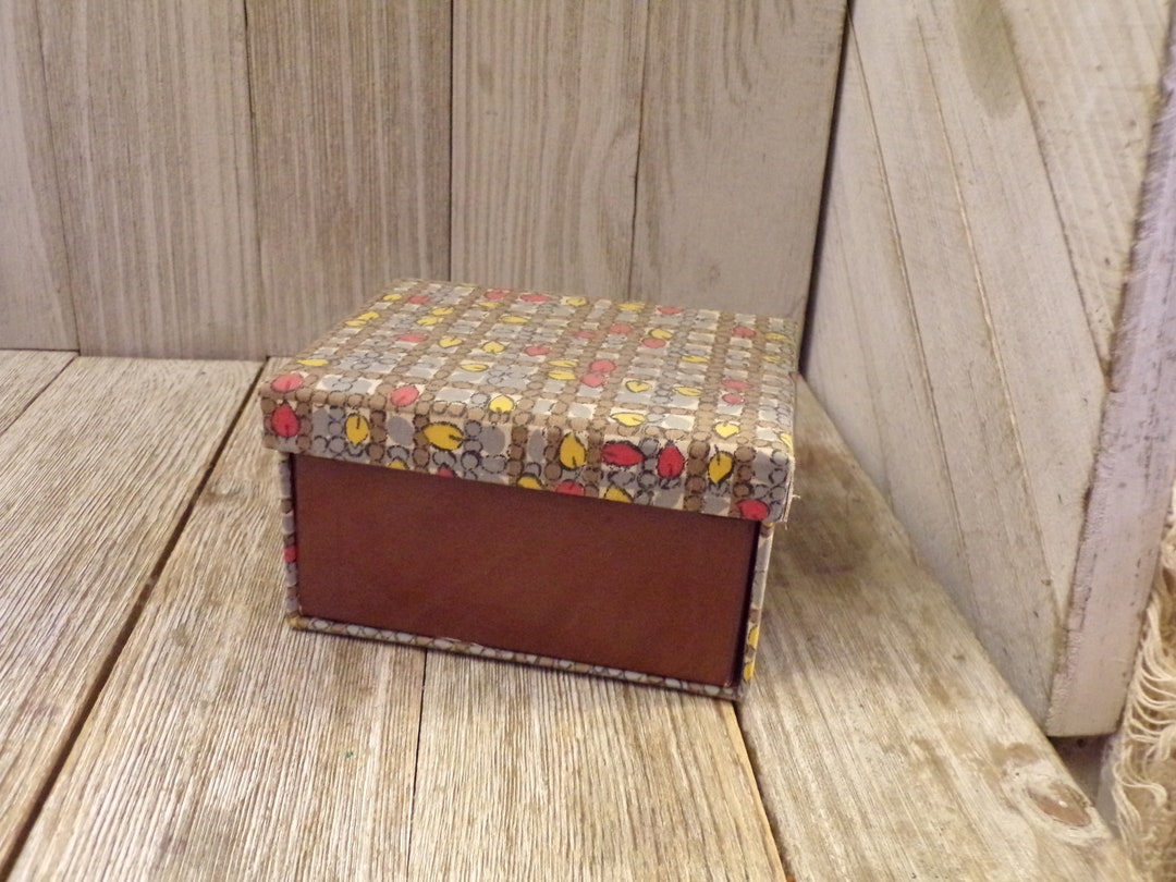 Vtg Checkered Box W Drawer Small Box Storage Box Trinket Box Watch Box ...