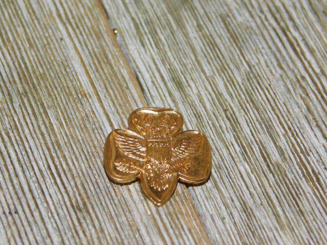 Girl Scout Gold Eagle Pin, Girl Scouts, Vtg Brooch, Girls Pin, Prop ...