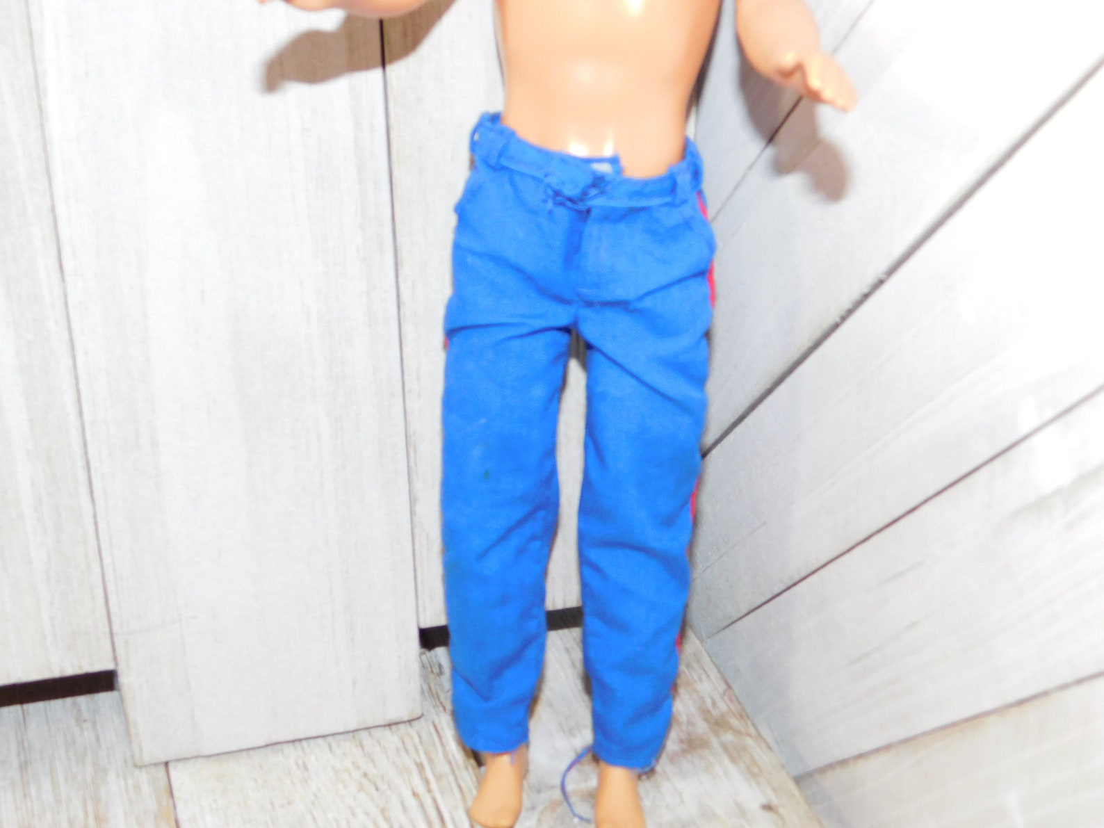 Vintage Doll Pants Blue With Red Trim Doll Pants Men Doll - Etsy