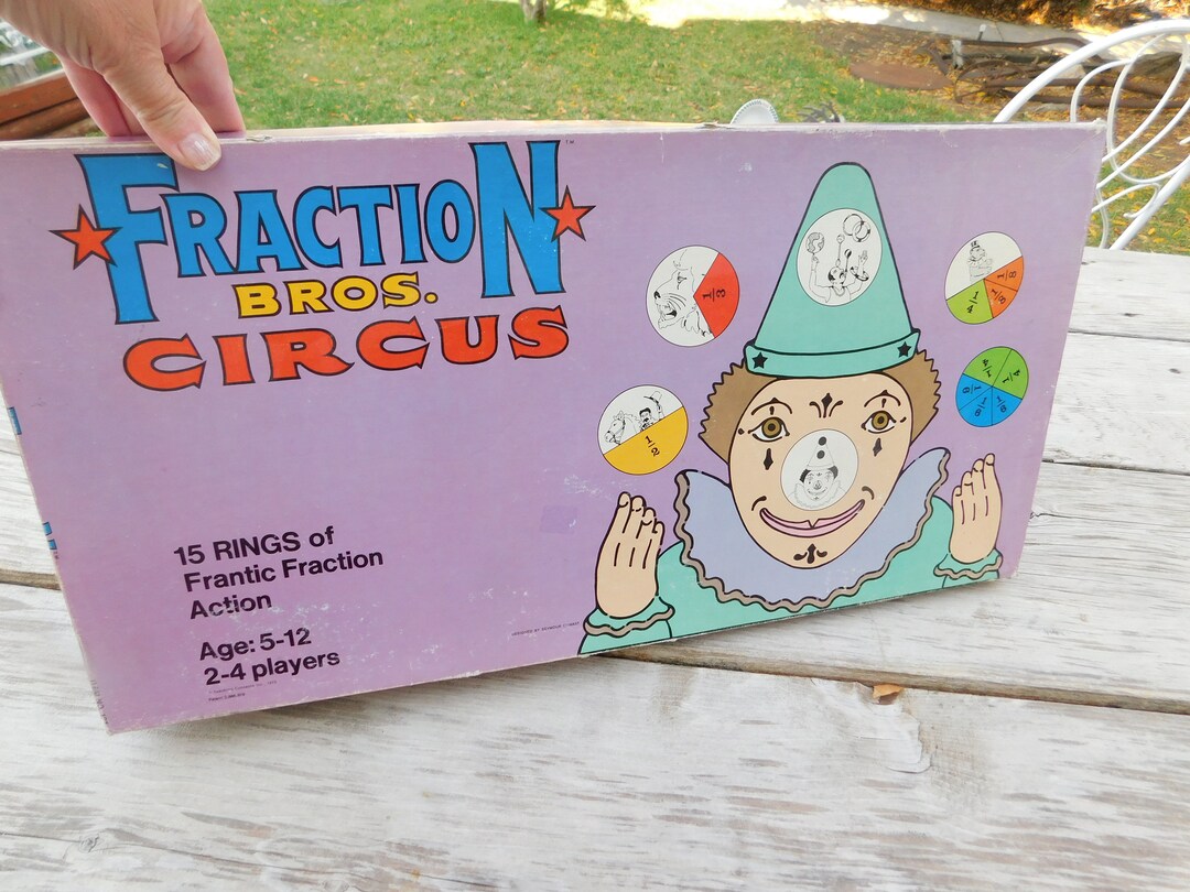 Fraction Bros Circus Board Game 1973, Fraction Board Game ...