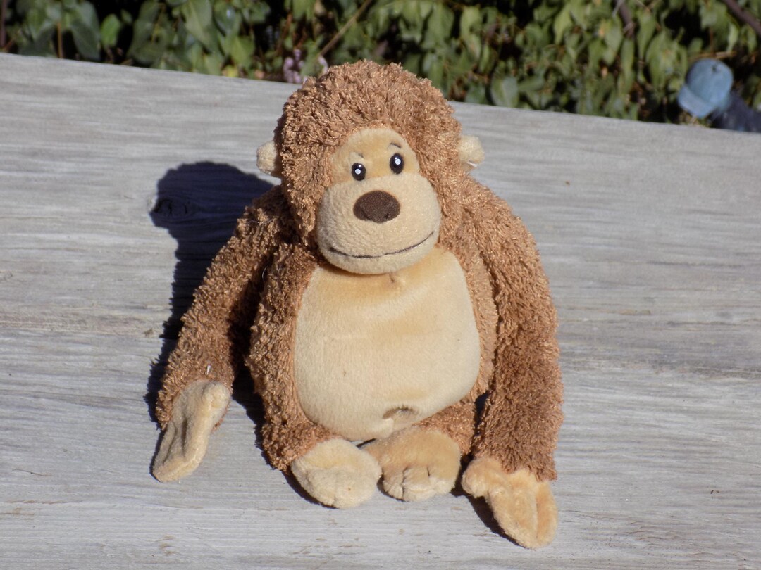 Monkey Plush Brown Monkey, Small Plush Monkey, Vintage Stuffed Animals ...