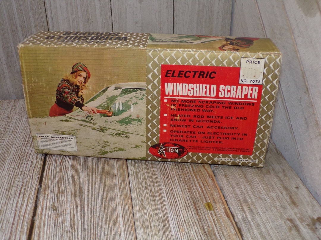 Electric Wind Shield Scraper 1973 Action, Wind Shield Cleaner, Frost ...